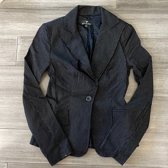 Windsor | Jackets & Coats | Windsor Black Pinstripe Blazer | Poshmark